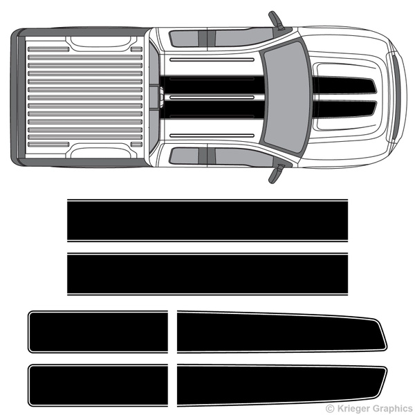 Ford F-150 F-250 F-350 EZ Rally Racing Stripes 3M Vinyl Stripe Decals ...
