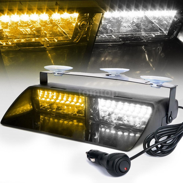 16LEDs 18 Flashing Modes Car Truck Emergency Flash Dash Strobe Light ...