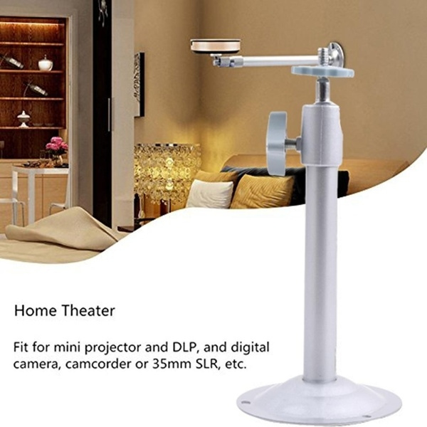 Universal Mini Ceiling Wall Mount Silver Metal Bracket 360° Adjustable ...