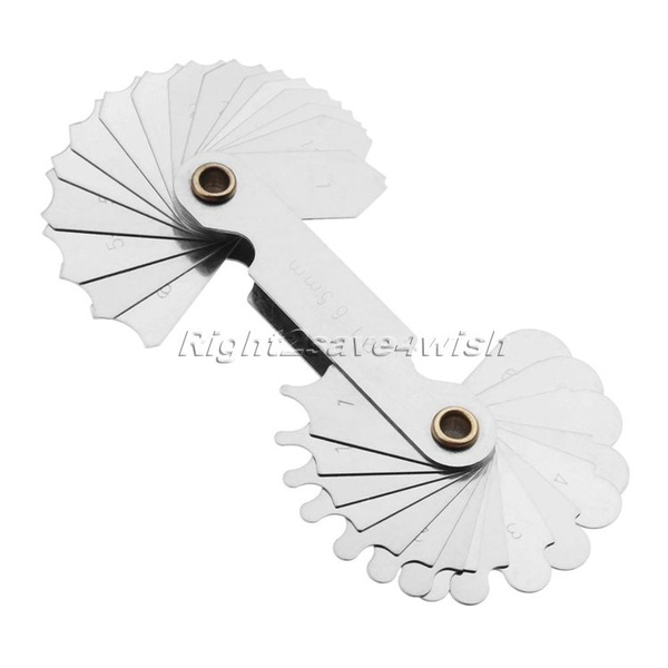 Pocket Metric R1-6.5mm Radius Gauge Gage Measure Measuring Tool 32 ...