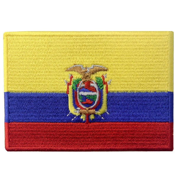 Ecuador Flag Embroidered Emblem Ecuadorian Iron On Sew On National Patch | Wish