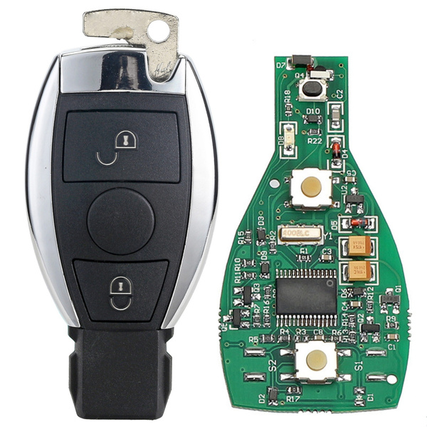 2 Buttons Keyless Entry Remote Car Key 433 MHz for Mercedes BENZ 2000 ...