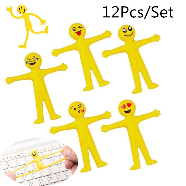 Cartoon Silica Gel Emoji Smiley Emoticon Stretch Decompression Elastic ...