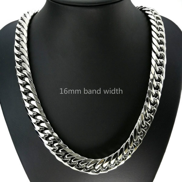 Heavy Classic Mens Necklace Chain Stainless Steel In 50CM(19.68 Inch ...