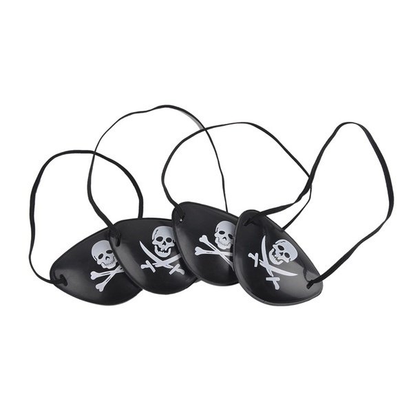 Black Plastic Pirate Halloween Masquerade Pirate Accessories Cyclops ...