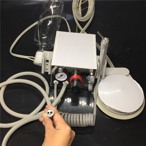 Portable Dental 4 Hole Turbine Unit Work Air Compressor 3 way Syringe ...