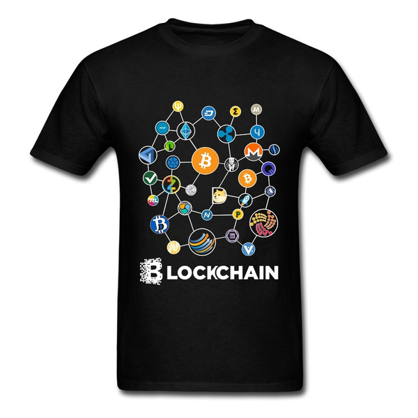 Blockchain Cryptocurrency Bitcoin Ripple Mens Black T-Shirt Tees ...
