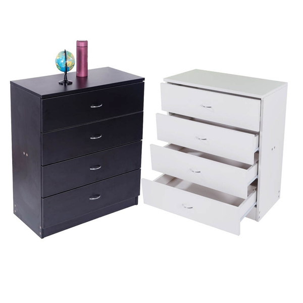 4 Drawer Night Stand BedSide Drawers Bedroom Furniture Storage ...