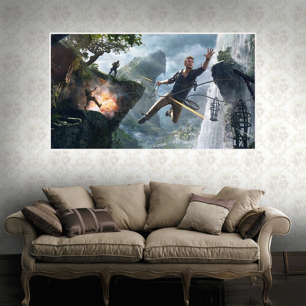 Ps4 Game Uncharted 4 Poster Oil Painting for Background Decoration ...