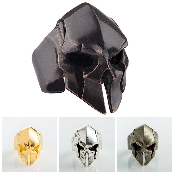 Fashionable Vintage Helmet Mask Knight Crusade Imitation Sterling ...