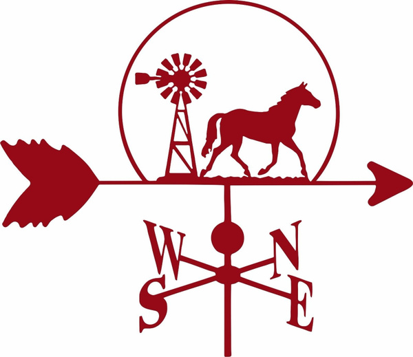 Weathervane Horse Farm Windmill Car Truck Window Laptop Vinyl Decal ...