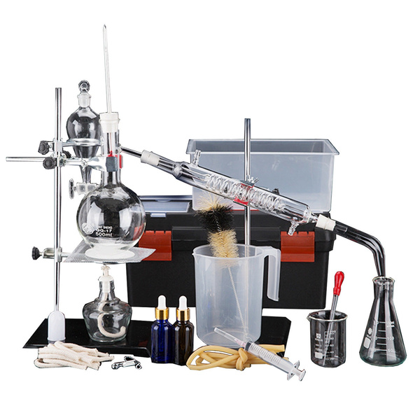 44pcs New 500ml Lab Essential Oil Distillation Apparatus Water ...