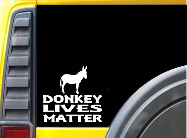 Hot Donkey Lives Matter Sticker k178 6 inch jack burro rescue decal Car ...