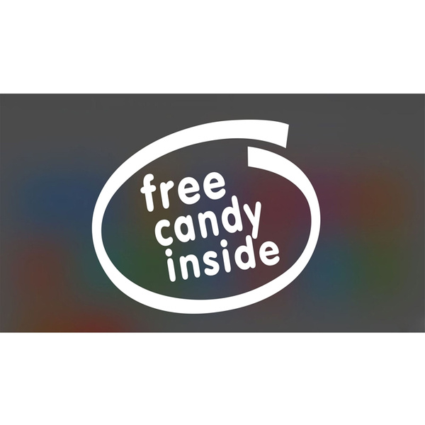 Free Candy inside Funny Decal Bumper Sticker car truck Van Wall window ...