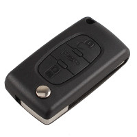 3 Buttons Flip Remote Key Fob Case Shell for Peugeot 207 307 407 SW 308 ...