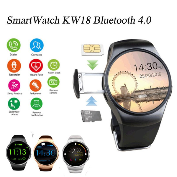 Smart Watch SmartWatch KW18 Bluetooth 4.0 Wearable Device with Heart ...