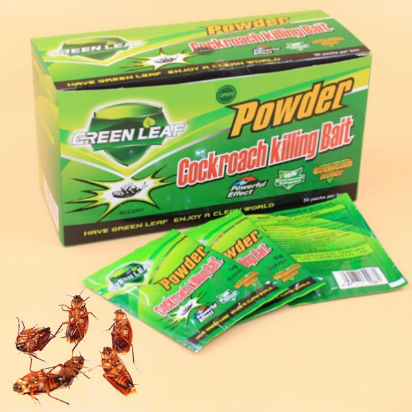 50 PCS 1 Box Powder Cockroach Killing Bait Roach Killer Effective ...