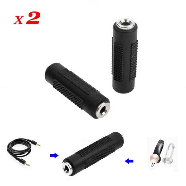2pcs Stereo 3.5mm Aux Female To Female Jack Audio Coupler Adapter | Wish