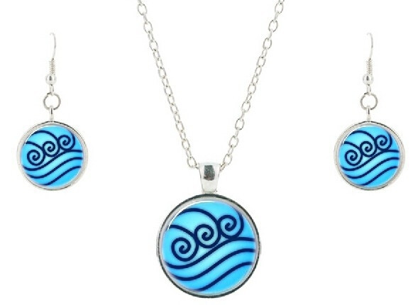 Avatar the Last Airbender necklace earring, Legend of Korra Water Tribe ...