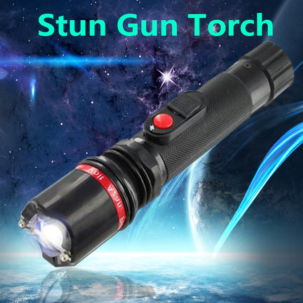 Stun POLICE 305 Rechargeable With LED Flashlight Shock Torch Self ...