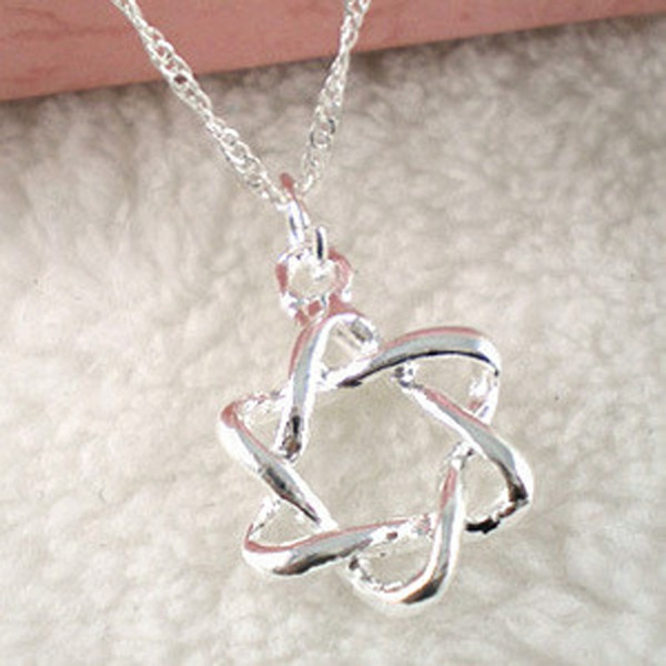 Star of David 925 Sterling Silver Necklace Shield Jewish Zionist Jew ...