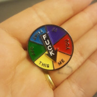 Pride Badges Lapel Pins Turntable Pins "OFF ME YOU IT THIS THAT"cartoon ...