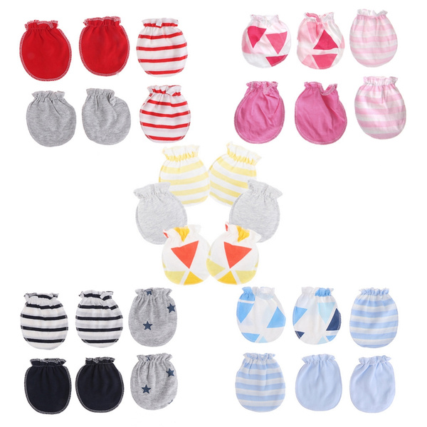 3Pairs Fashion Baby Anti Scratching Gloves Newborn Protection Face ...