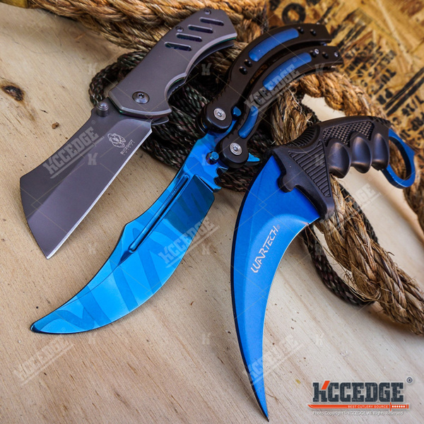 USA SELLER USA STOCK 3PC CS:GO COMBAT TACTICAL Balisong Butterfly ...