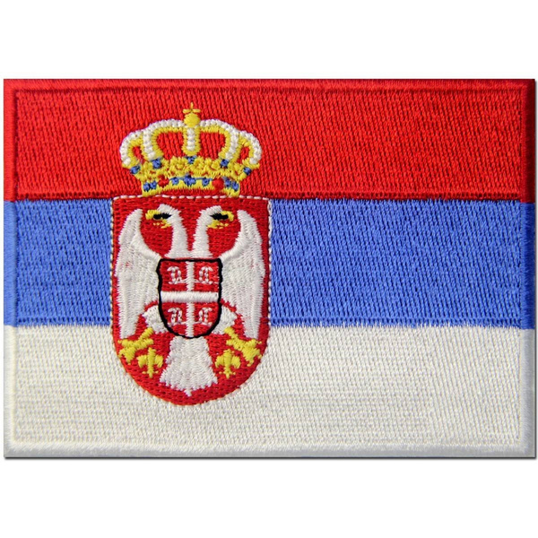 Serbia Flag Embroidered Patch Serbian Balkan Iron On Sew On National ...