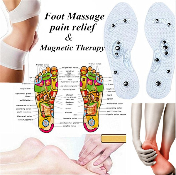 1 Pair New Invisible Magnetic Therapy Magnet Health Care Foot Massage ...