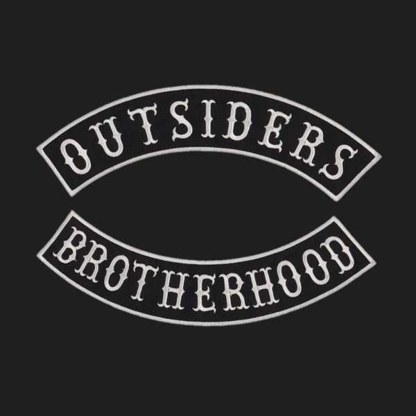2 Pieces/lot Top Bottom Outsiders Brotherhood Motorcycle Biker Patches ...