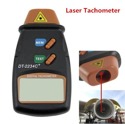 Digital Laser Photo Tachometer Non Contact RPM Tach Speed Gauge Engine ...