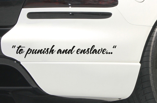 Punish and Enslave Funny Barricade Transformers JDM Car Vinyl Sticker ...