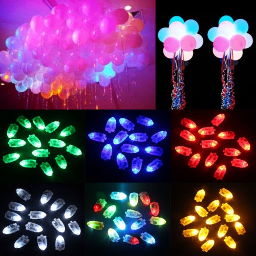 50Pcs Attractive Colorful LED Lights Party Wedding Decoration Ballon ...