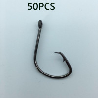 50pcs Sport Circle Bait Fishing Hook Size 1 1/0 2/0 3/0 4/0 5/0 Chick ...