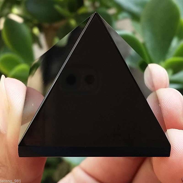 Natural Pyramid Obsidian Quartz Crystal Stone Rock Healing Mineral ...