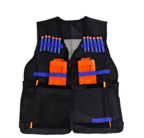 Child Tactical Vest Toys Gun Clip Jacket Foam Bullet Holder for Nerf N ...