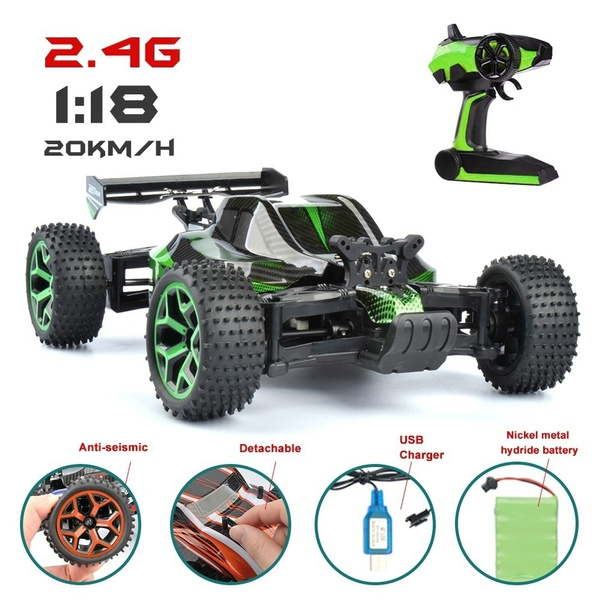 1/18 2.4Ghz 20KM/h 4WD Speed Radio Remote Control Electric RC Car Toys ...