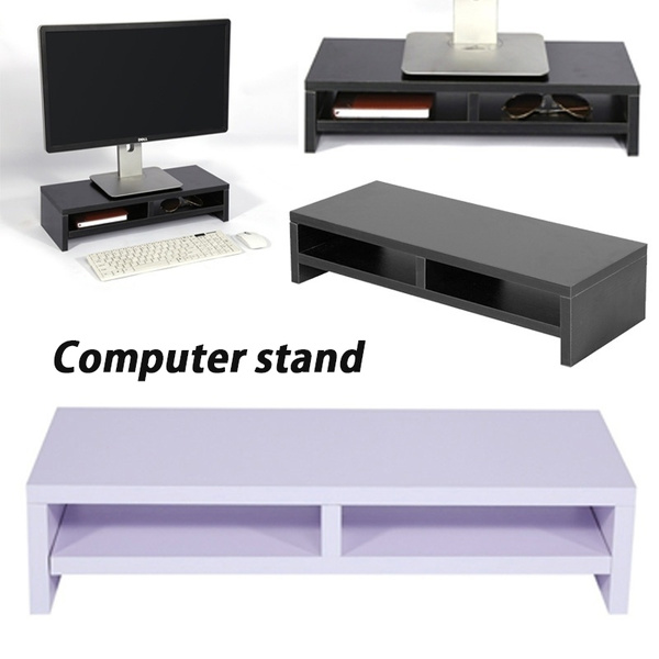 LCD TV Monitor Stand Computer Rack Screen Riser Shelf Home Office ...