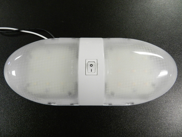 Optronics RV LED 12v Fixture Ceiling Camper Trailer Marine Double Dome ...