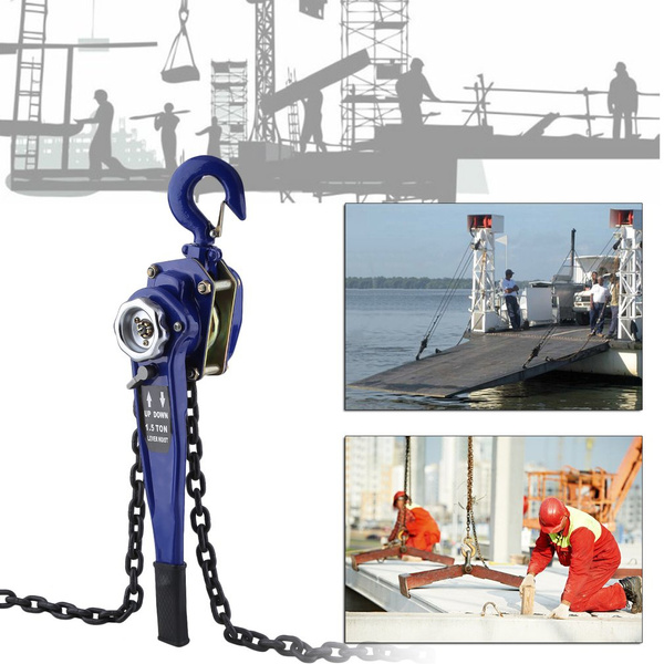 Manual Lever Block Crane Lifting Sling Hand Chain Hoist Pulling Force 1 ...