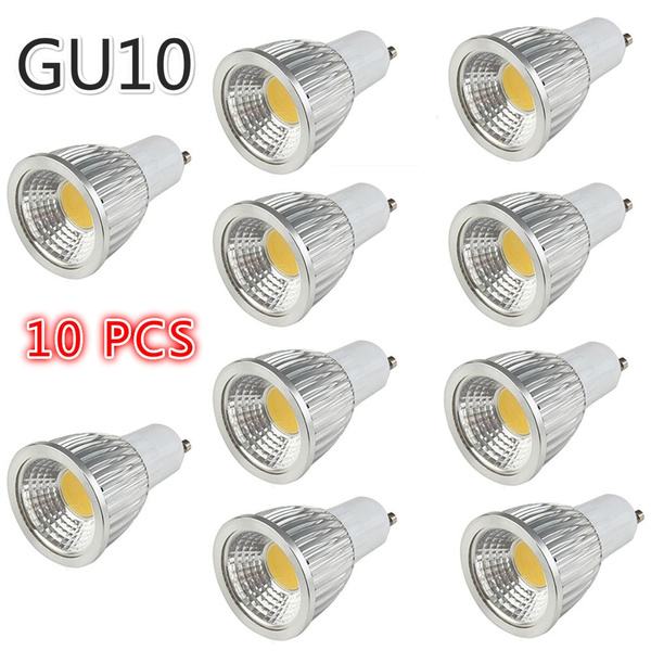 10 Pcs 220v GU10 COB LED Bulb Bi-pin Base Recessed House Lighting ...