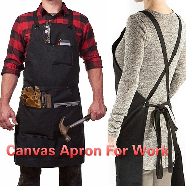 Black Leather Wood Work Apron Carpenter Welding Apron Canvas Apron | Wish