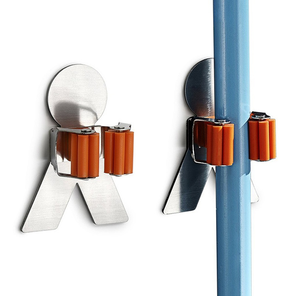 SUS 304 Stainless Steel Mop Rack Human Shaped Broom Holder | Wish
