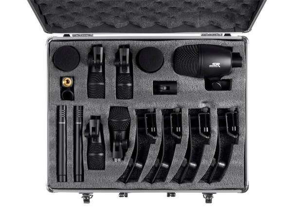 Monoprice 7-piece Drum and Instrument Mic Kit with Mounts and Case ...