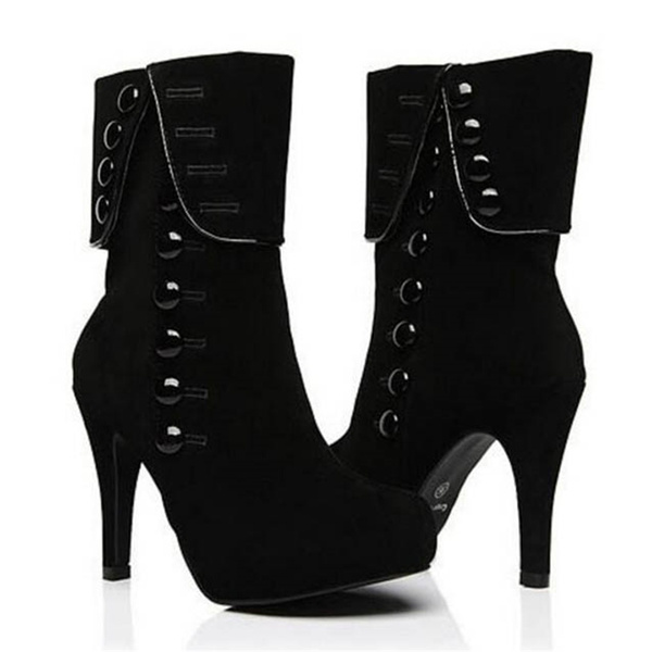 Decor Platform Women Ankle Boots Red High Heels Women Shoes Autumn ...