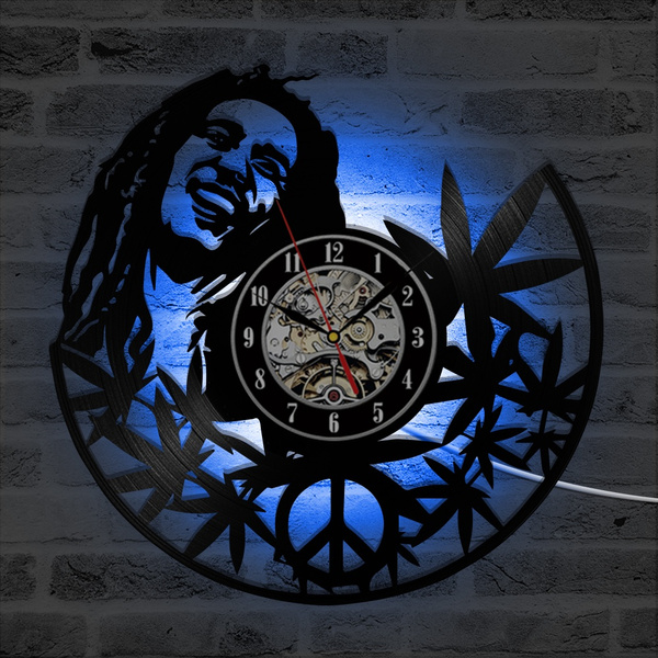 Hollow Round Bob Marley Quartz CD Wall Clock Creative Antique Style ... Hollow Round Bob Marley Quartz CD Wall Clock Creative Antique Style ...