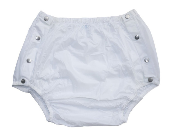 Adult Incontinence Snap-on Plastic Pants Color White Elastic Waist | Wish