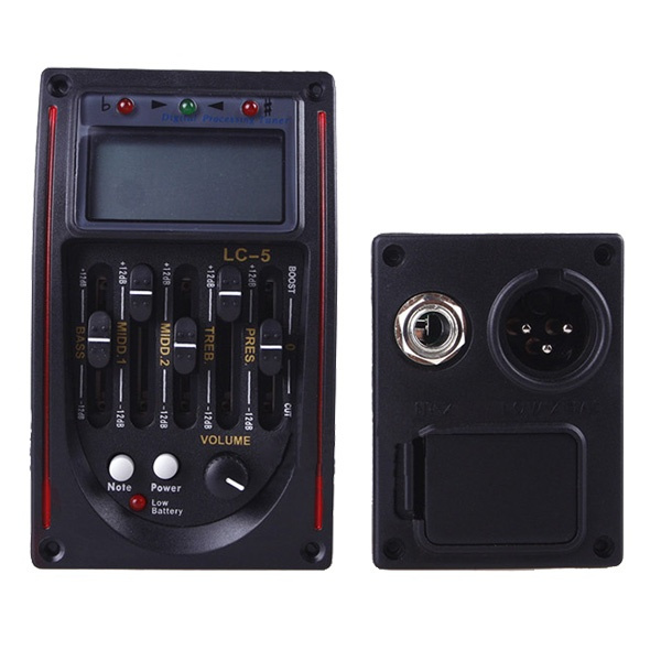 Acoustic Guitar 5 Band Preamp Amplifier EQ Equalizer with LCD Tuner LC ...