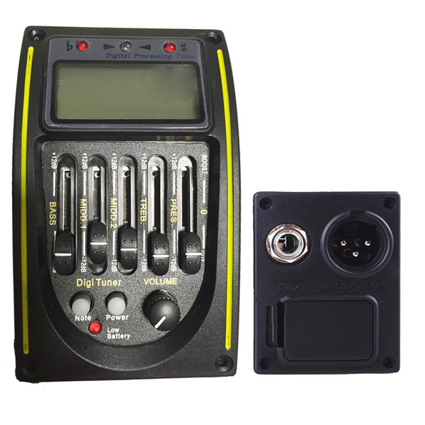 Acoustic Guitar 5 Band Preamp Amplifier EQ Equalizer with LCD Tuner LC ...